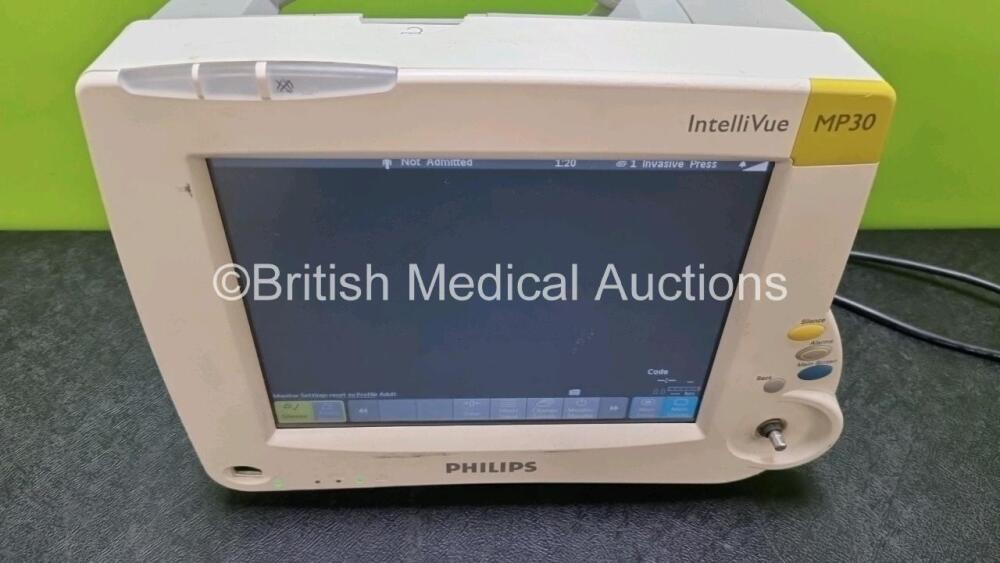 Philips IntelliVue MP30 Patient Monitor (Powers Up Missing Dial and ...