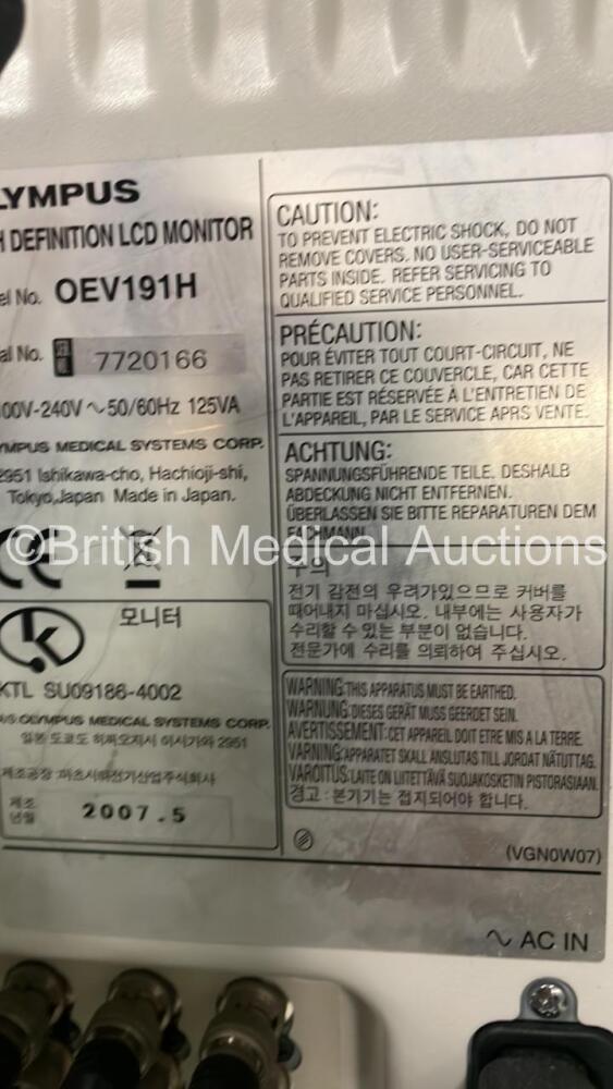 Olympus Stack Trolley with Olympus OEV191H Monitor, Olympus OES UHI-3 ...