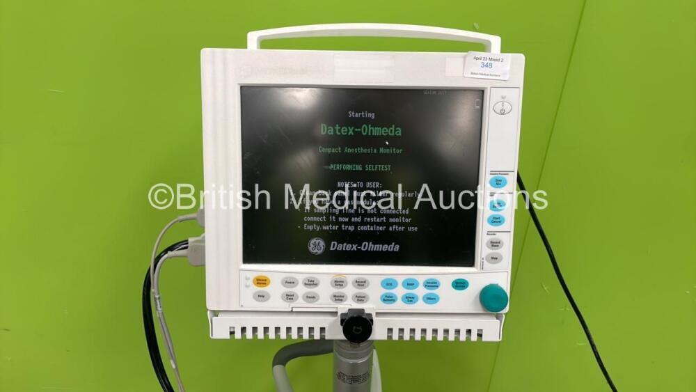 GE Datex Ohmeda Compact Anesthesia Monitor with 1 x GE E-PRESTN-00 ...