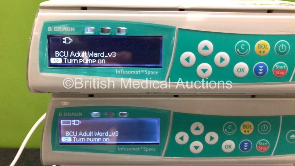 8 x B. Braun Infusomat Space Infusion Pumps with 8 x Pole Clamps and 8 ...