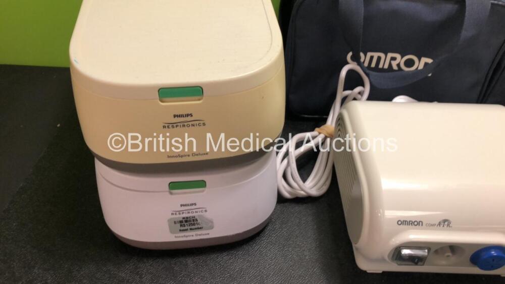 Mixed Lot Including 2 x Omron Comp A.I.R Compressors in 2 x Carry Bags ...