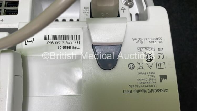 GE Carescape B650 Touch Screen Patient Monitor with 1 x GE Type E-miniC ...