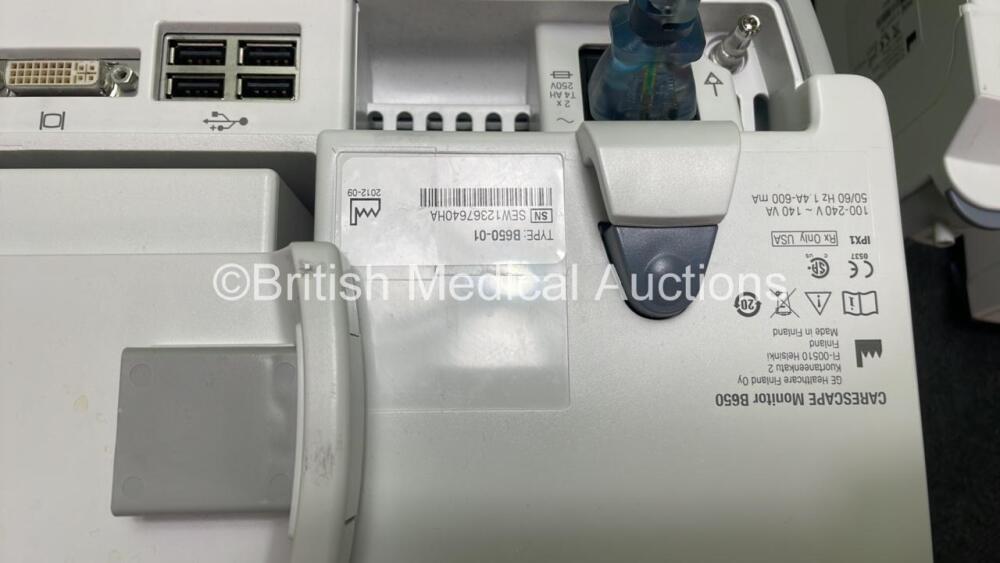 GE Carescape B650 Touch Screen Patient Monitor with 1 x GE Type E-miniC ...