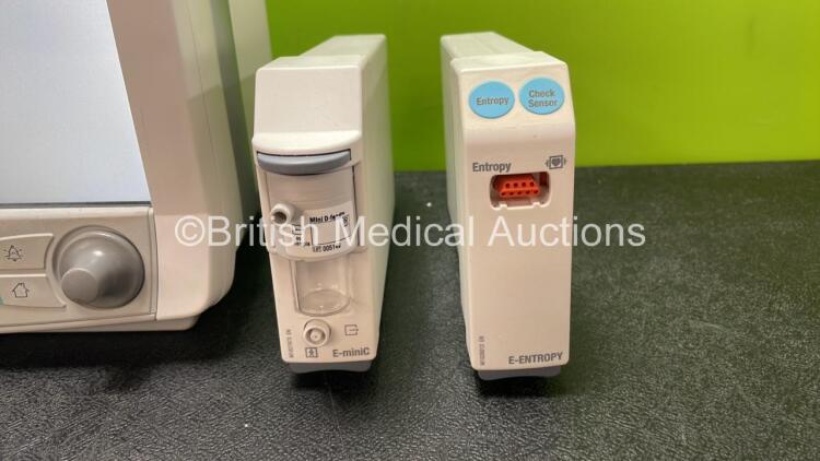 GE Carescape B650 Touch Screen Patient Monitor with 1 x GE Type E-miniC ...