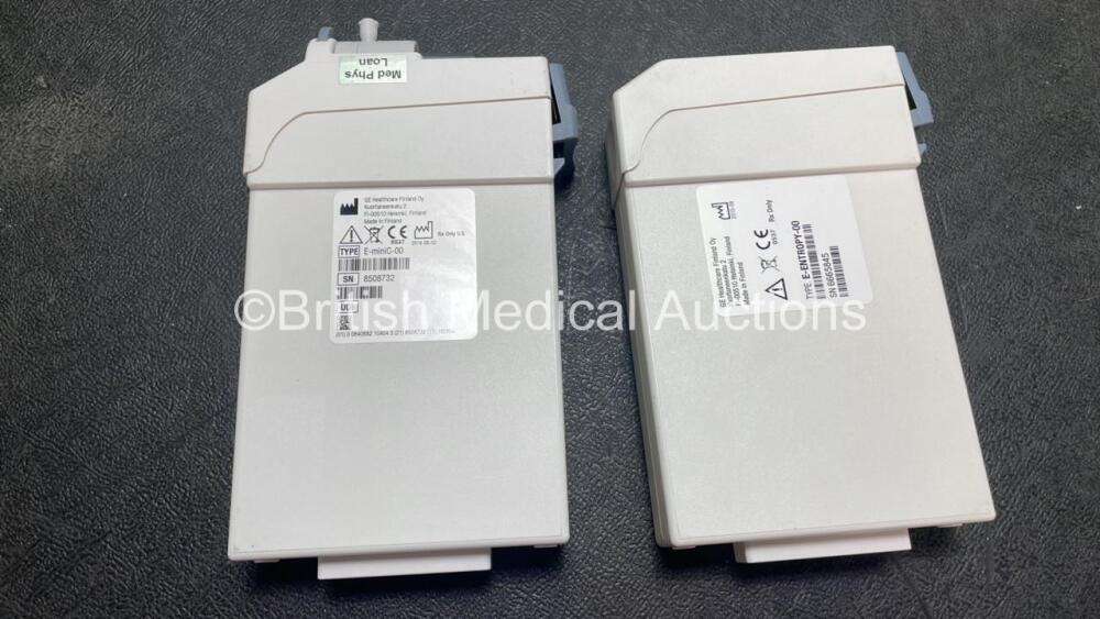 GE Carescape B650 Touch Screen Patient Monitor with 1 x GE Type E-miniC ...