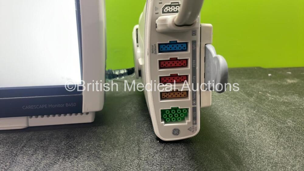 GE B450 Carescape Monitor with 1 x GE Patient Data Module Including ECG ...