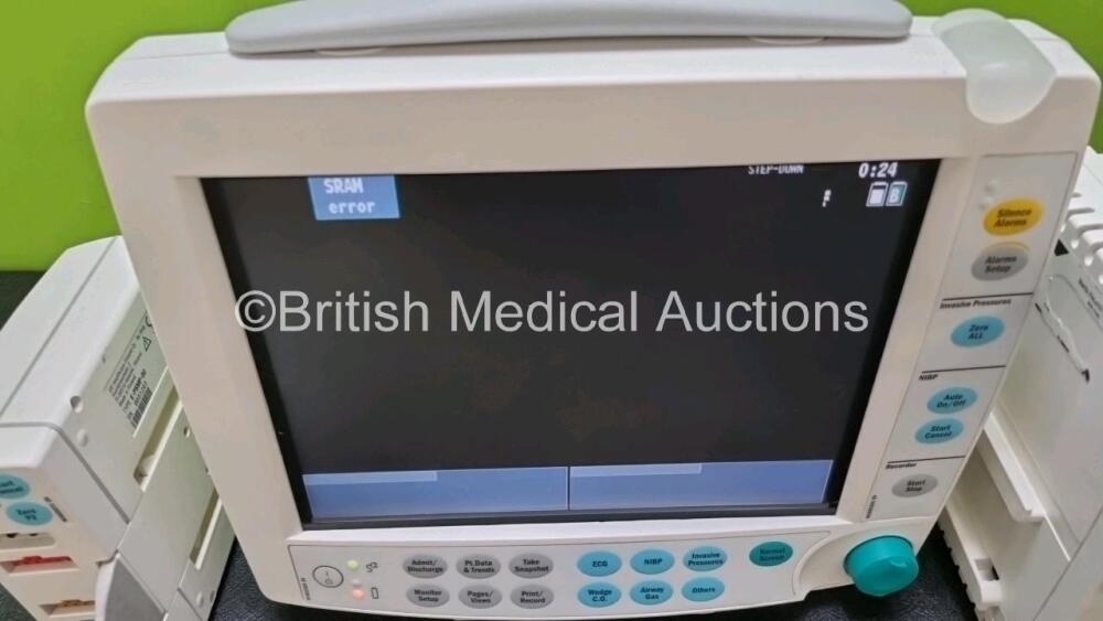 GE F-FMW-01 Patient Monitor (Powers Up) with 1 x GE N-FC-00 Gas Module ...