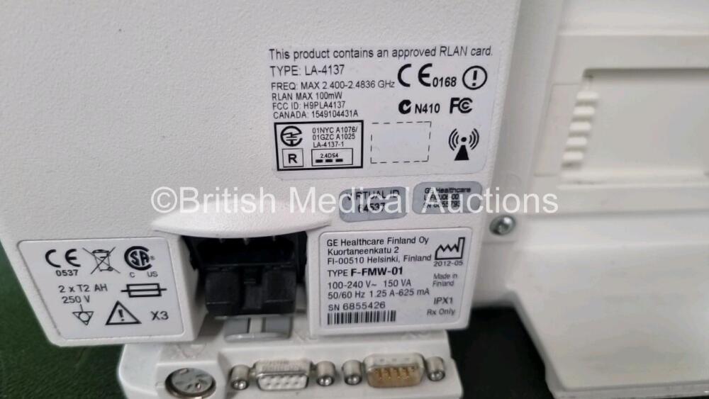 GE F-FMW-01 Patient Monitor (Powers Up) with 1 x GE N-FC-00 Gas Module ...