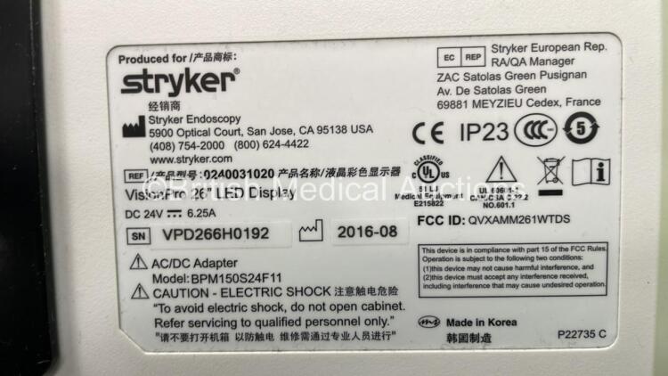 Stryker Stack Trolley with Stryker Vision Pro LED Display Monitor ...