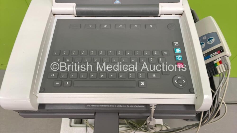GE MAC 5000 ECG Machine on Stand with 10 Lead ECG Leads (Powers Up ...