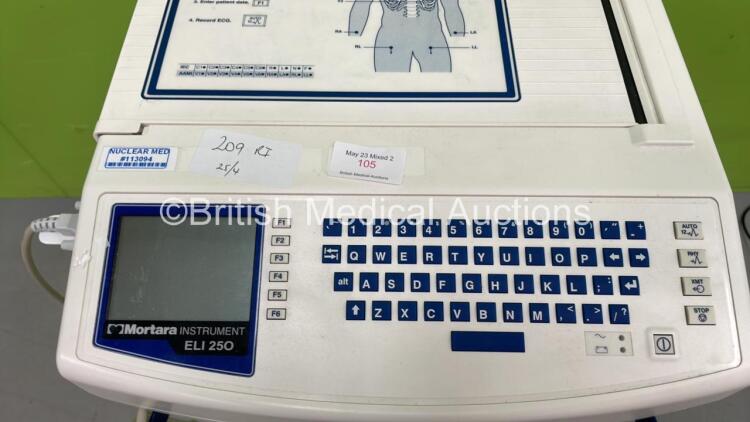 Mortara ELI 250 ECG Machine with 1 0 Lead ECG Lead on Stand (No Power ...