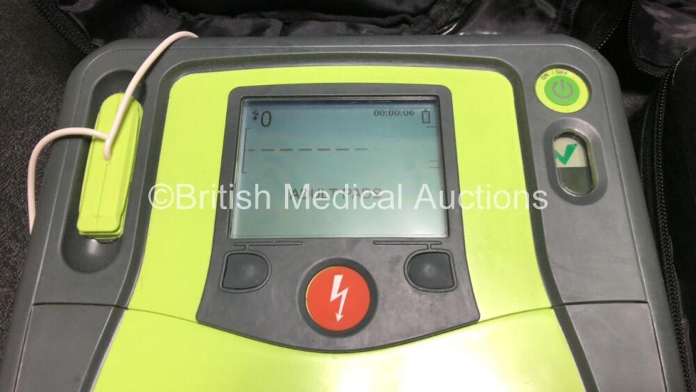 2 x Zoll AED PRO Defibrillators with 2 x Batteries 2 x ECG Leads and 4 x Zoll Electrode Packs ...