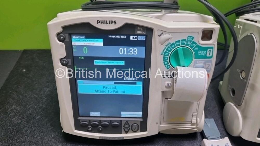 2 x Philips Heartstart MRx Defibrillators / Monitors Including Pacer ...
