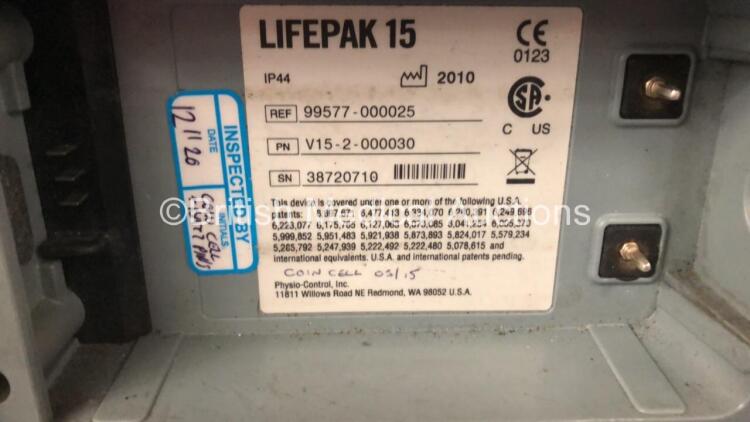 Medtronic Physio-Control Lifepak 15 12-Lead Monitor / Defibrillator ...