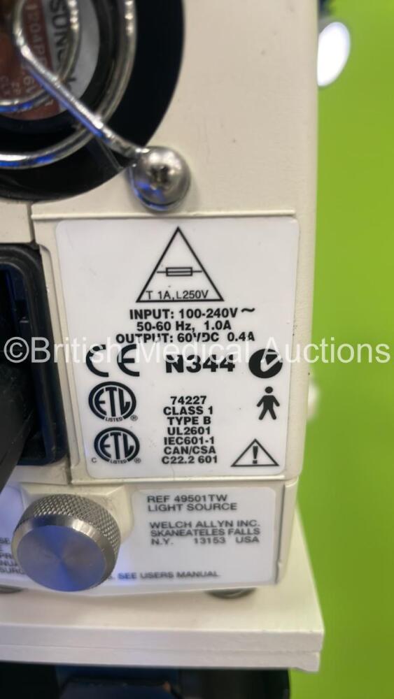 1 x Welch Allyn Solarc Light Source on Stand with 1 x Welch Allyn ...