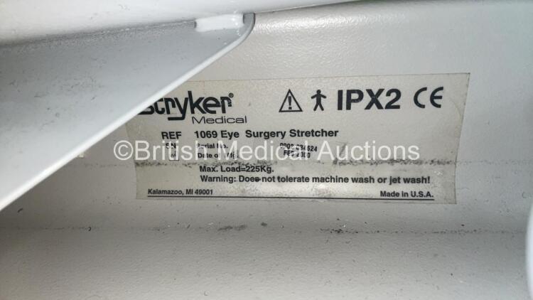Stryker 1069 Eye Surgery Stretcher (Hydraulics Tested Working) *0002 ...
