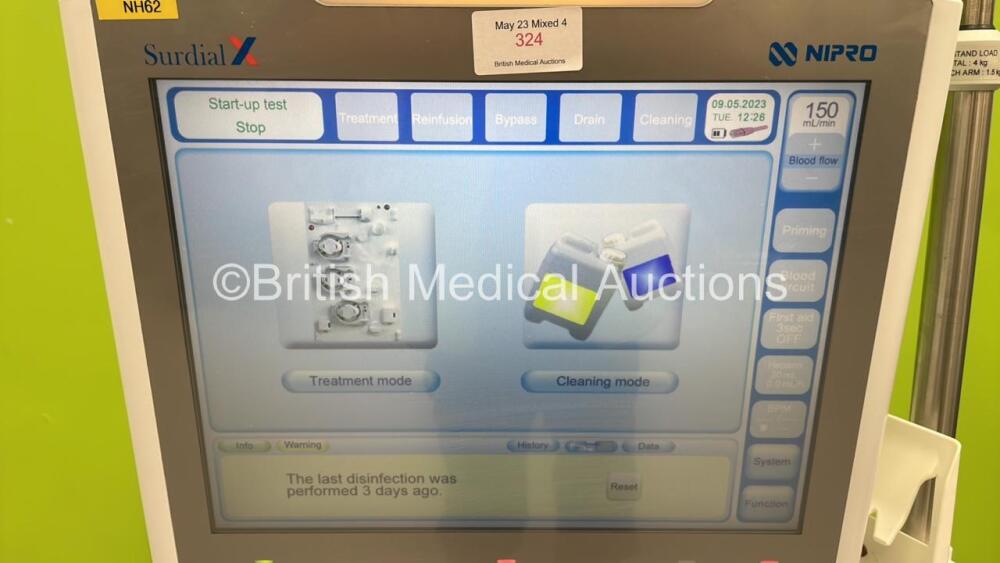 Nipro Corporation Surdial X Dialysis Machine Version 1.506 with Hoses ...