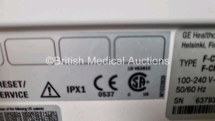 GE Datex Ohmeda F-CM1-04 Anaesthesia Monitor Including (Powers Up) 1 x ...