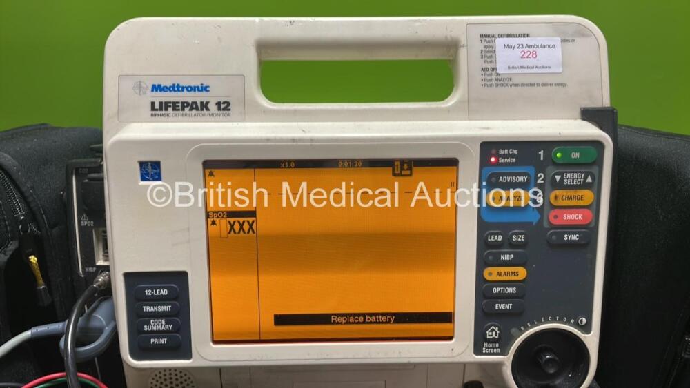 Medtronic Lifepak 12 Biphasic Defibrillator / Monitor P/N VLP12-02 ...