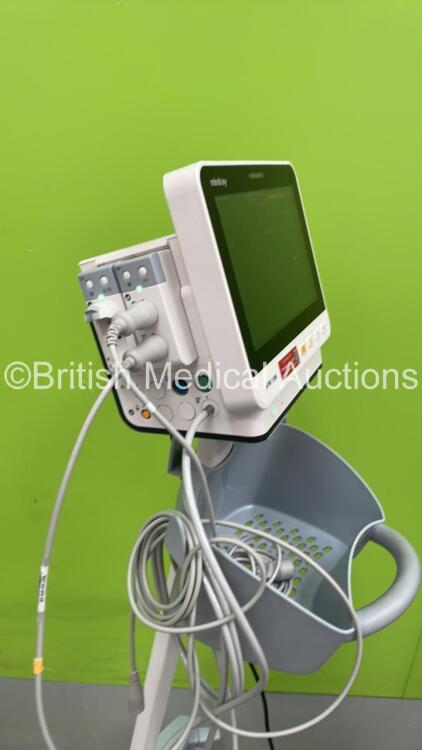 Mindray ePM 10M Patient Monitor on Stand with T1, T2, SPO2,NIBP and ECG ...