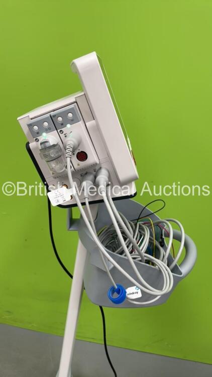 Mindray ePM 10M Patient Monitor on Stand with T1, T2, SPO2,NIBP and ECG ...