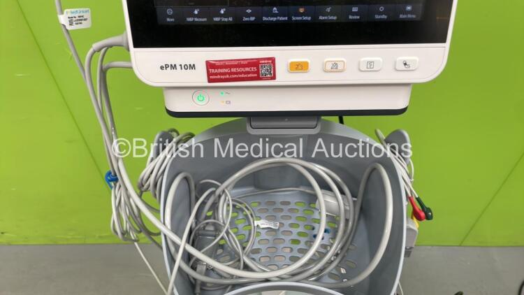 Mindray ePM 10M Patient Monitor on Stand T1, T2, SPO2,NIBP and ECG ...
