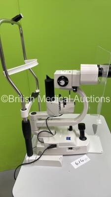 Zeiss SL115 Classic Slit Lamp on Stand with 2 x 10x Eyepieces and Chin ...
