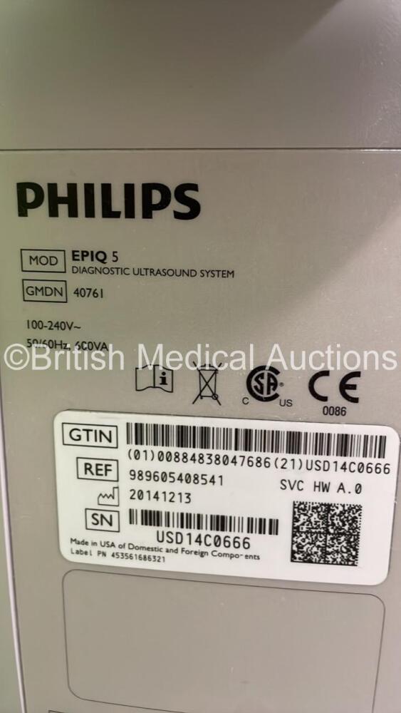 Philips Epiq 5G Flat Screen Ultrasound Scanner SVC HW A.0 Ref ...