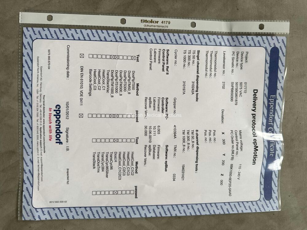 Eppendorf Epmotion 5075 vac Liquid Handler Machine with Accessories ...