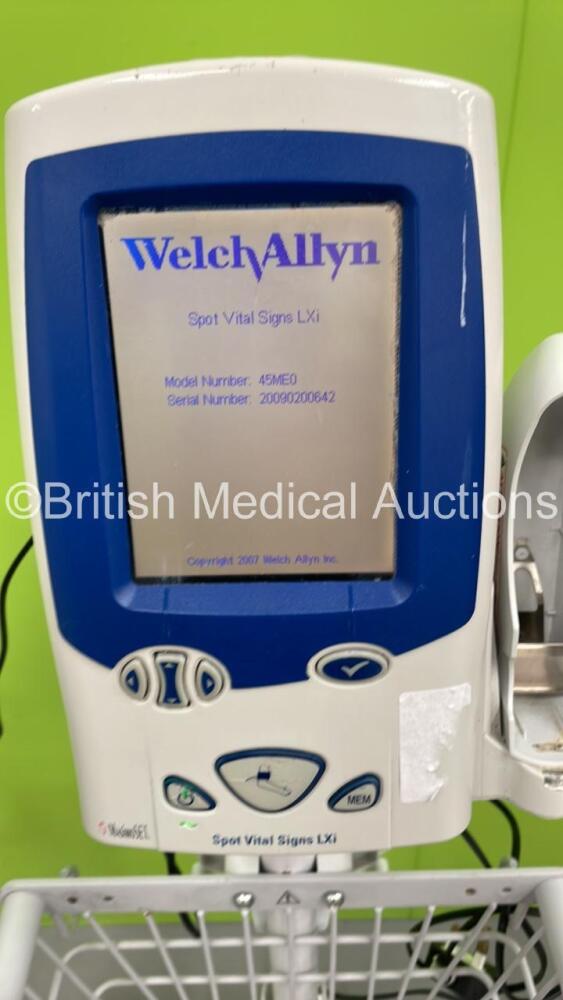3 x Welch Allyn Spot VItal Signs LXi Patient Monitors on Stands with ...
