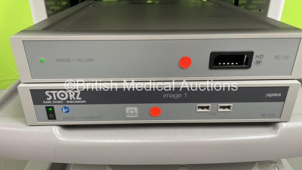 Storz Stack Trolley with Storz 200905 19 Monitor, Storz Wide View HD ...