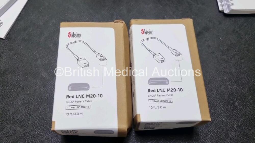 2 x Masimo Rad-97 Pulse CO-Oximeters *Mfd 2021* with 2 x Red LNC M20-10 ...