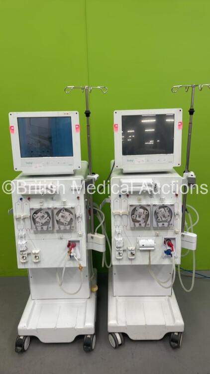 2 x B-Braun Dialog Dialysis Machines Software Version 8.2A - Running ...