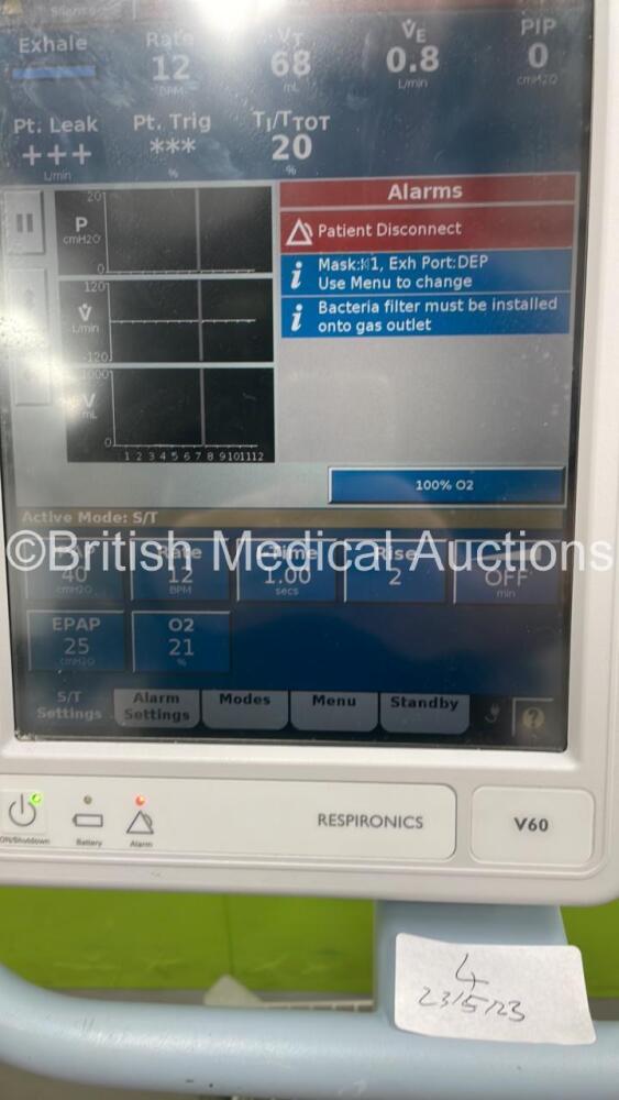 Philips Respironics V60 Ventilator Software Version 2.30 - Total Power ...