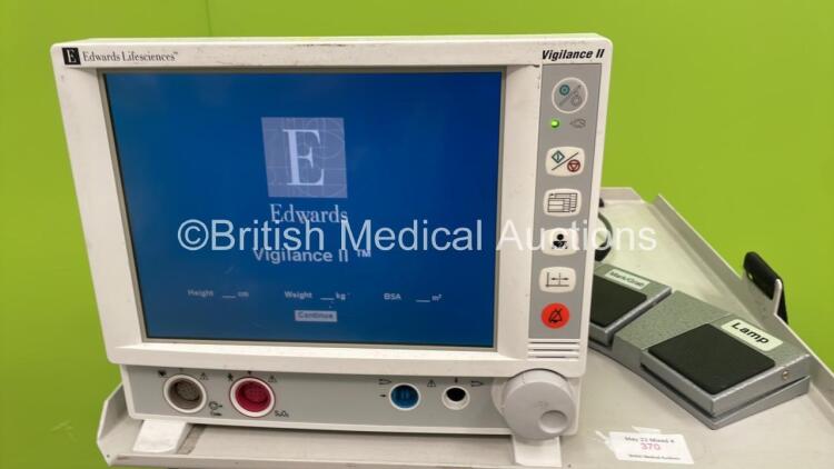 Stack Trolley with Edwards LifeScience Vigilance II Monitor, Millar 20 ...