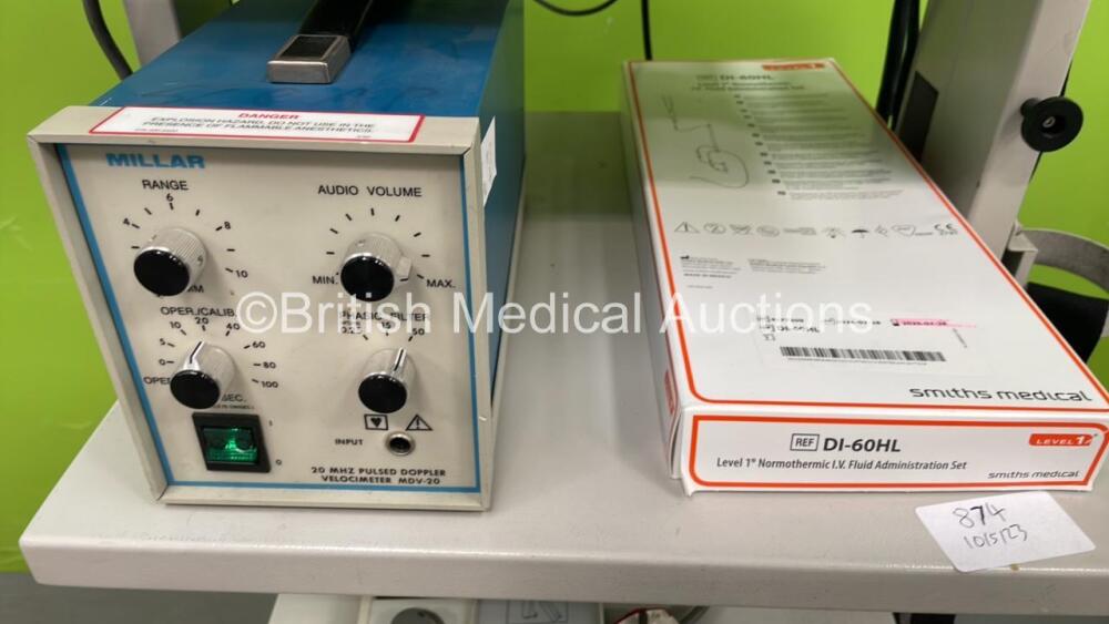 Stack Trolley with Edwards LifeScience Vigilance II Monitor, Millar 20 ...