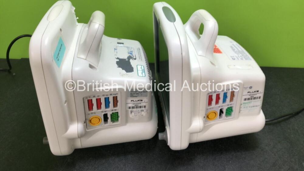 2 x GE Dash 4000 Patient Monitors Including ECG, NBP, CO2, BP1, BP2 ...