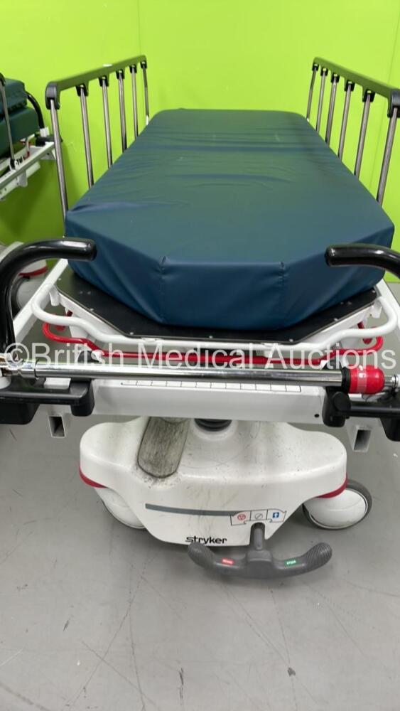 2 x Stryker 1037 Trauma Stretchers with Mattresses (Hydraulics Tested ...