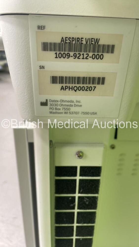 Datex-Ohmeda Aespire View Anaesthesia Machine Software Version 06.20 ...