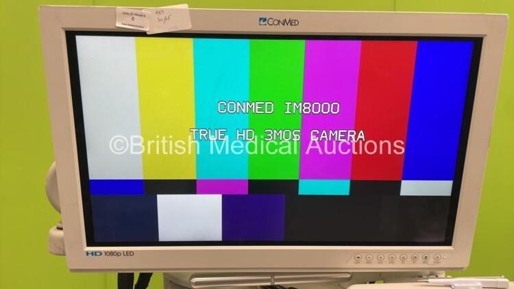 ConMed Stack Trolley Including 1 x ConMed HD 1080p LED Monitor, 1 x elo ...