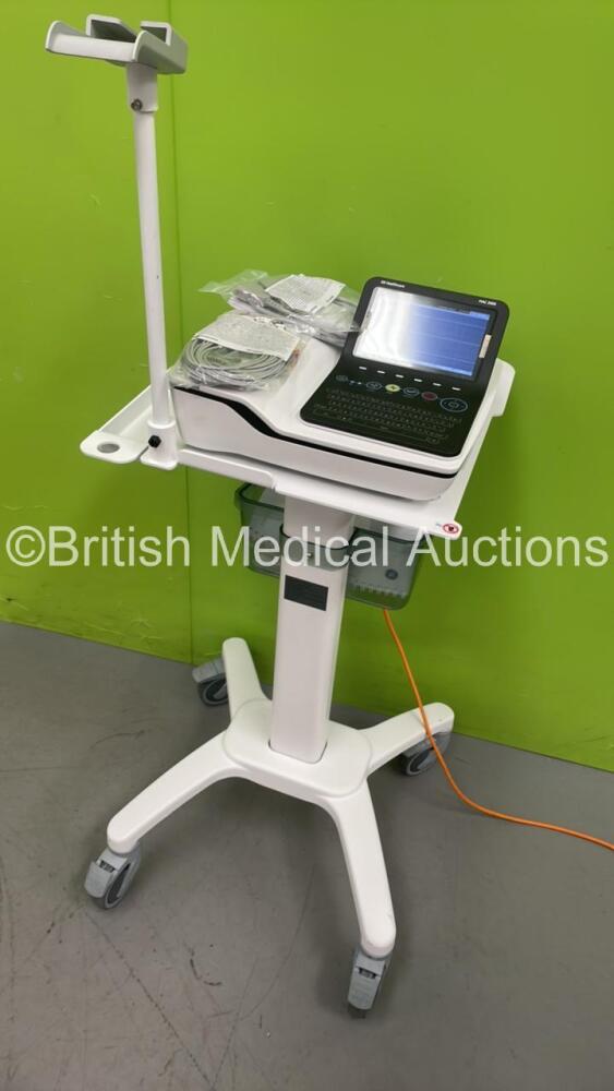 GE MAC 2000 ECG Machine with 10 Lead ECG Leads on Cart (Powers Up - In ...