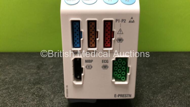 GE Type E-PRESTN-00 Module with ECG, SpO2, T1, T2, P1, P2 and NIBP ...
