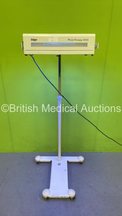Drager Phototherapy 4000 Lamp on Stand (Powers Up) *S/N ASAE-0012 ...