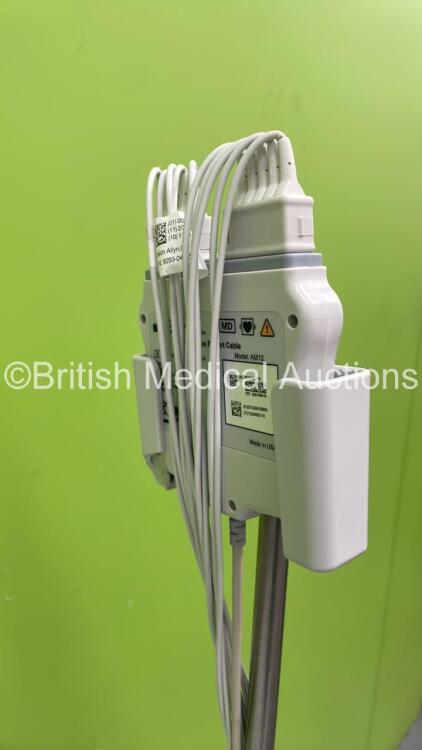 Mortara ELI 280 ECG Machine on Stand with 10 Lead ECG Leads (Powers Up ...