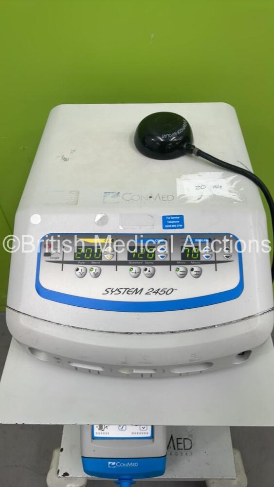 ConMed System 2450 Electrosurgical / Diathermy Unit on Stand with Dome ...