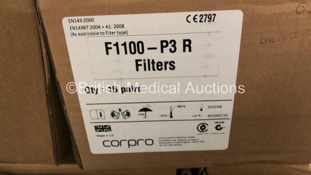 5 x Boxes of 15 Pairs Corpro F1100-P3R Filters (Expiry 2025) *Stock ...