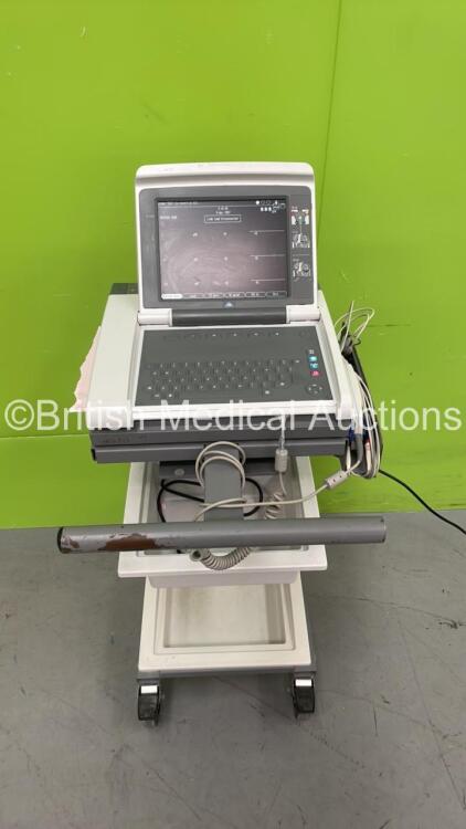 GE MAC 5000 ECG Machine on Stand with 10 Lead ECG Leads (Powers Up ...