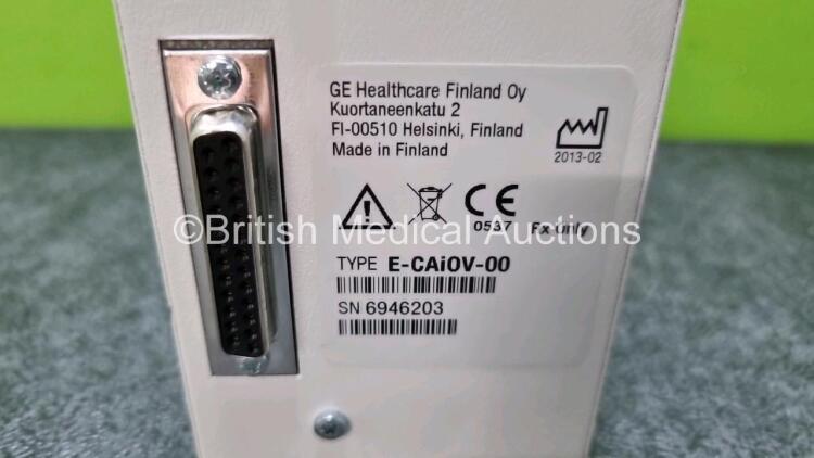 GE Type E-CAiOV-00 Gas Module with Spirometry Options and D-fend Water ...