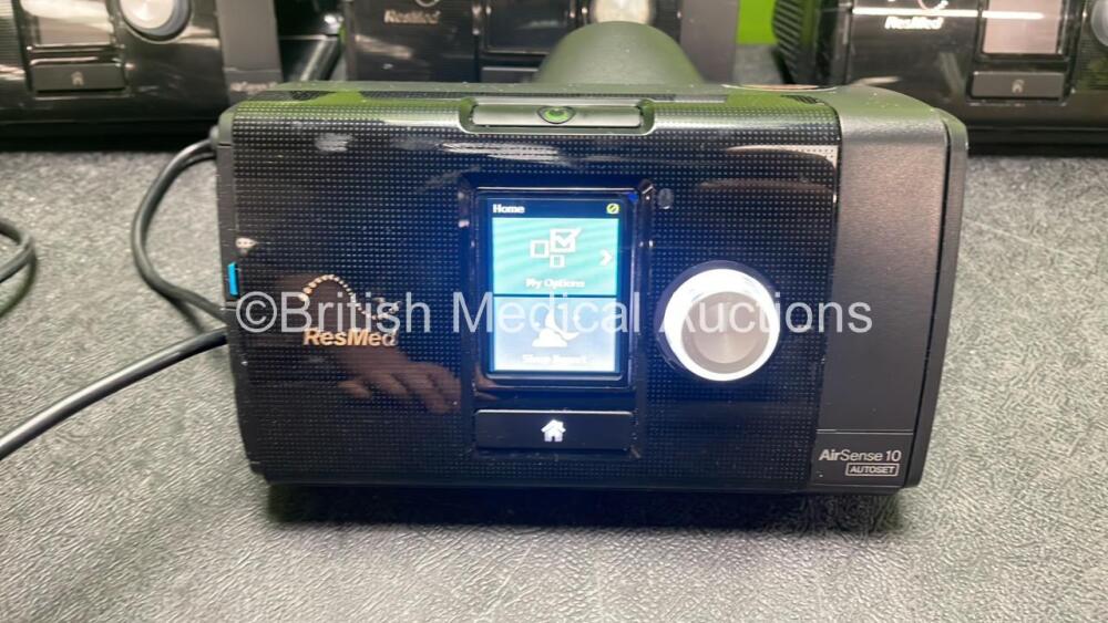 4 x ResMed AirSense 10 Autoset CPAP Units with 1 x AC Power Supplies ...