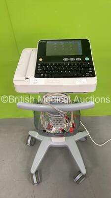 Mindray BeneHeart R12 ECG Machine on Stand with 10 Lead ECG Leads ...